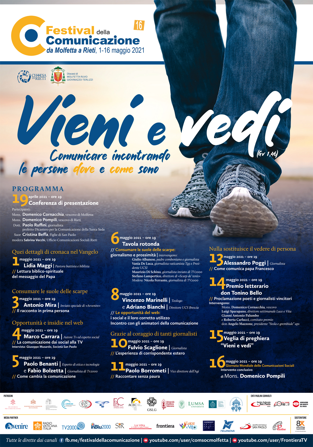 Festival della Comunicazione / Locandina e brochure – Chiesa di Rieti